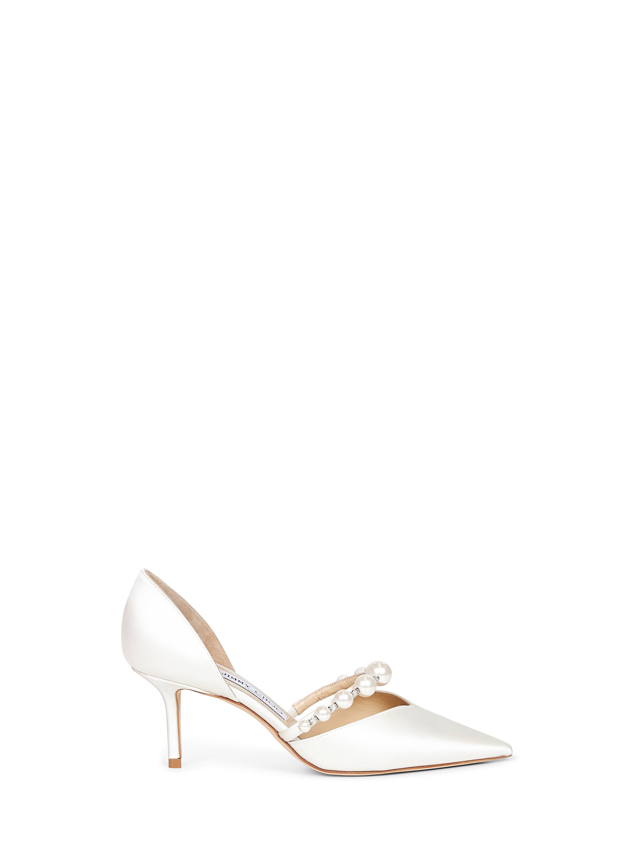 Ivory satin Aurelie 65 pumps – Daniello.com