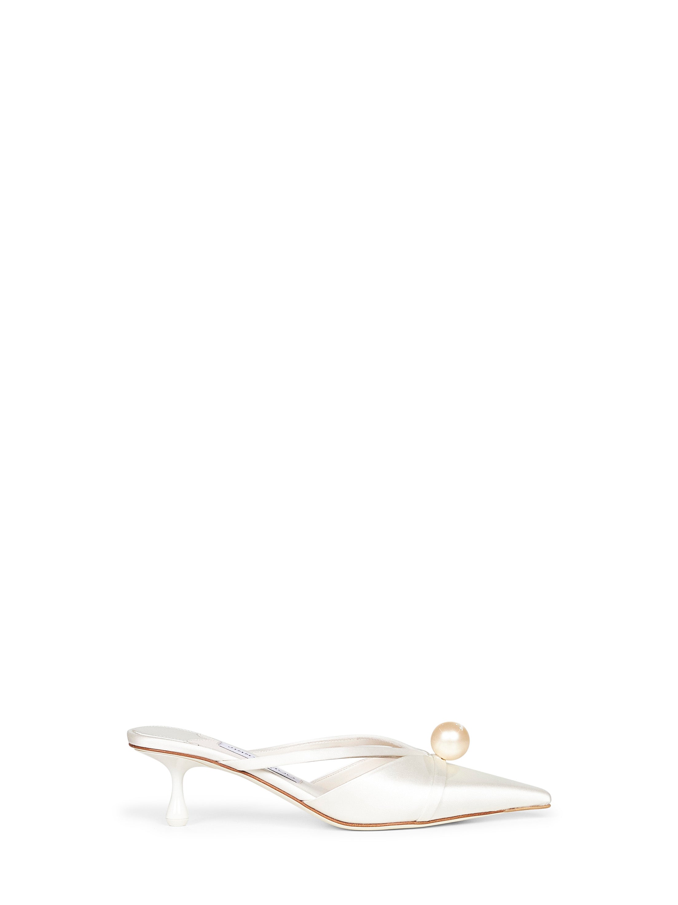 Ivory satin Sana Mule 50 mules – Daniello.com