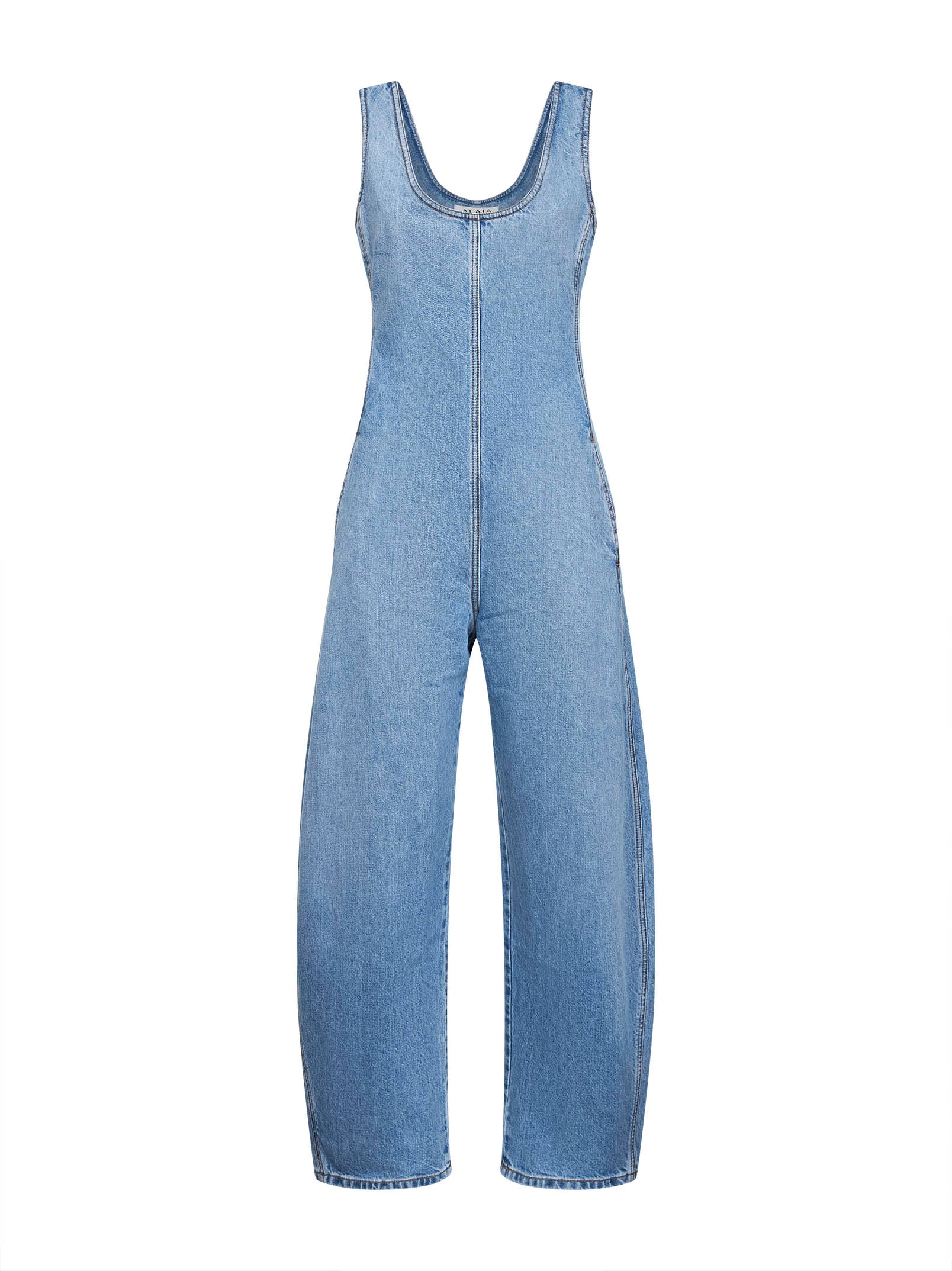 Blue denim rounded jumpsuit – Daniello.com