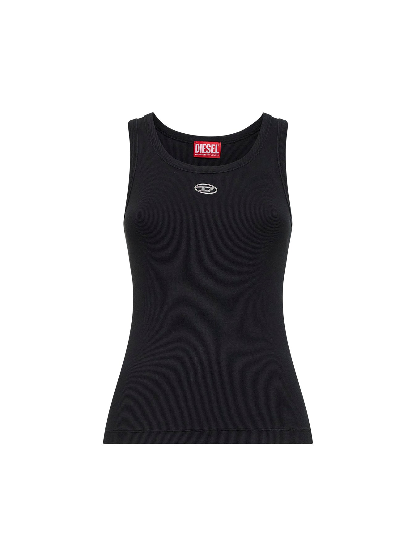 Black ribbed jersey T-Anki-Od slim tank top – Daniello.com
