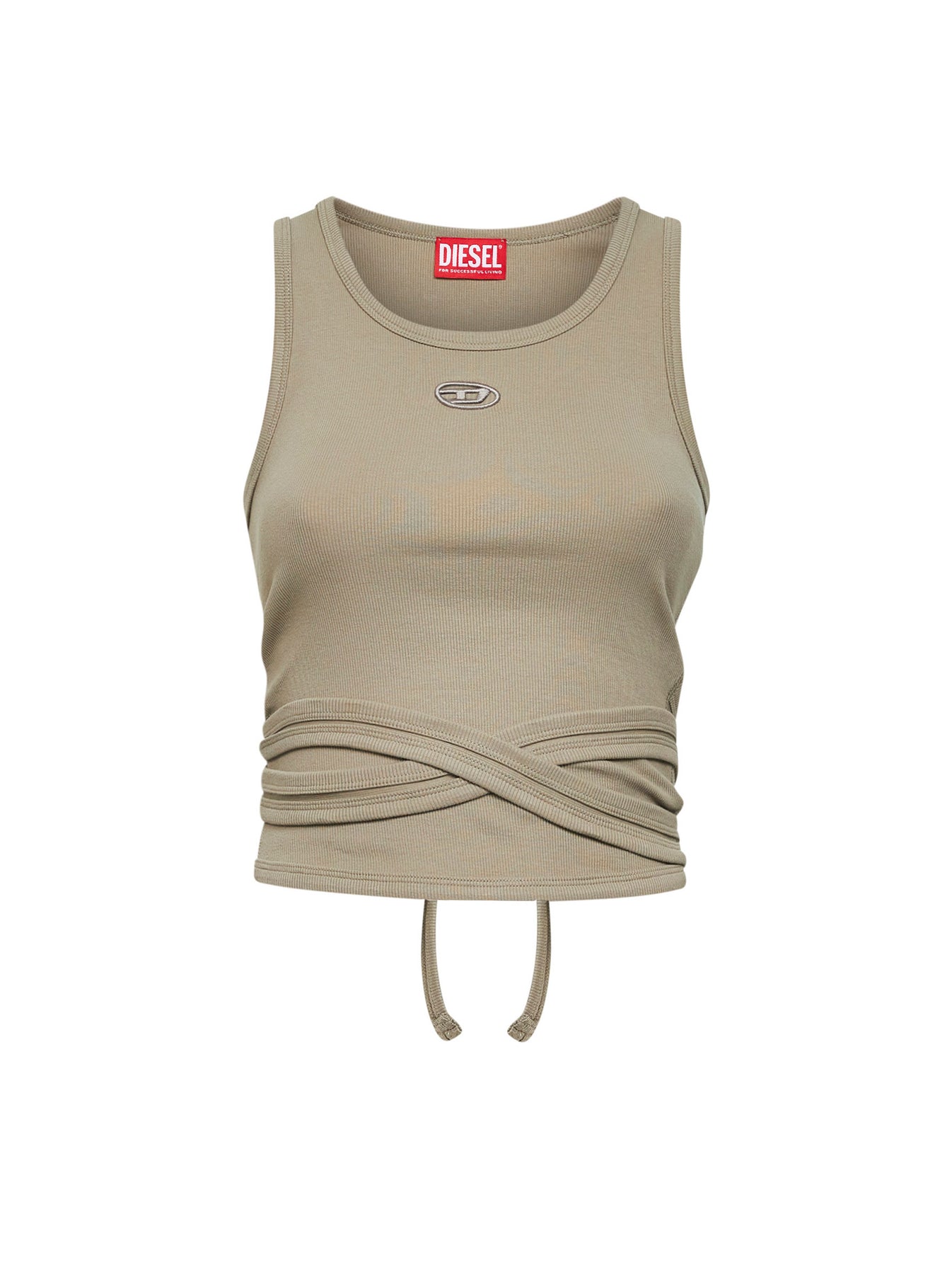 Green ribbed jersey T-Anky-Tail-S1 cropped top – Daniello.com