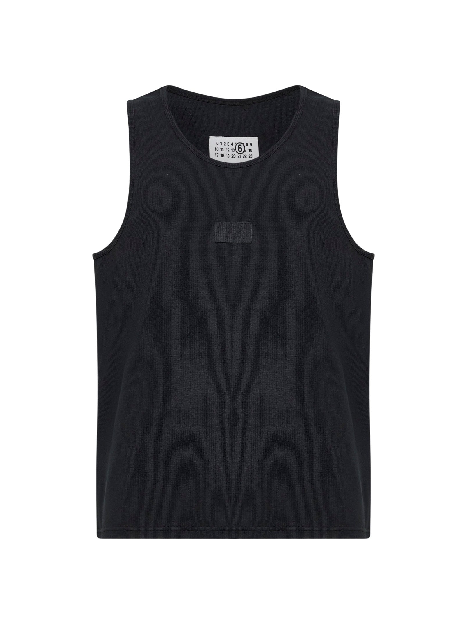 Black ribbed jersey tank top – Daniello.com