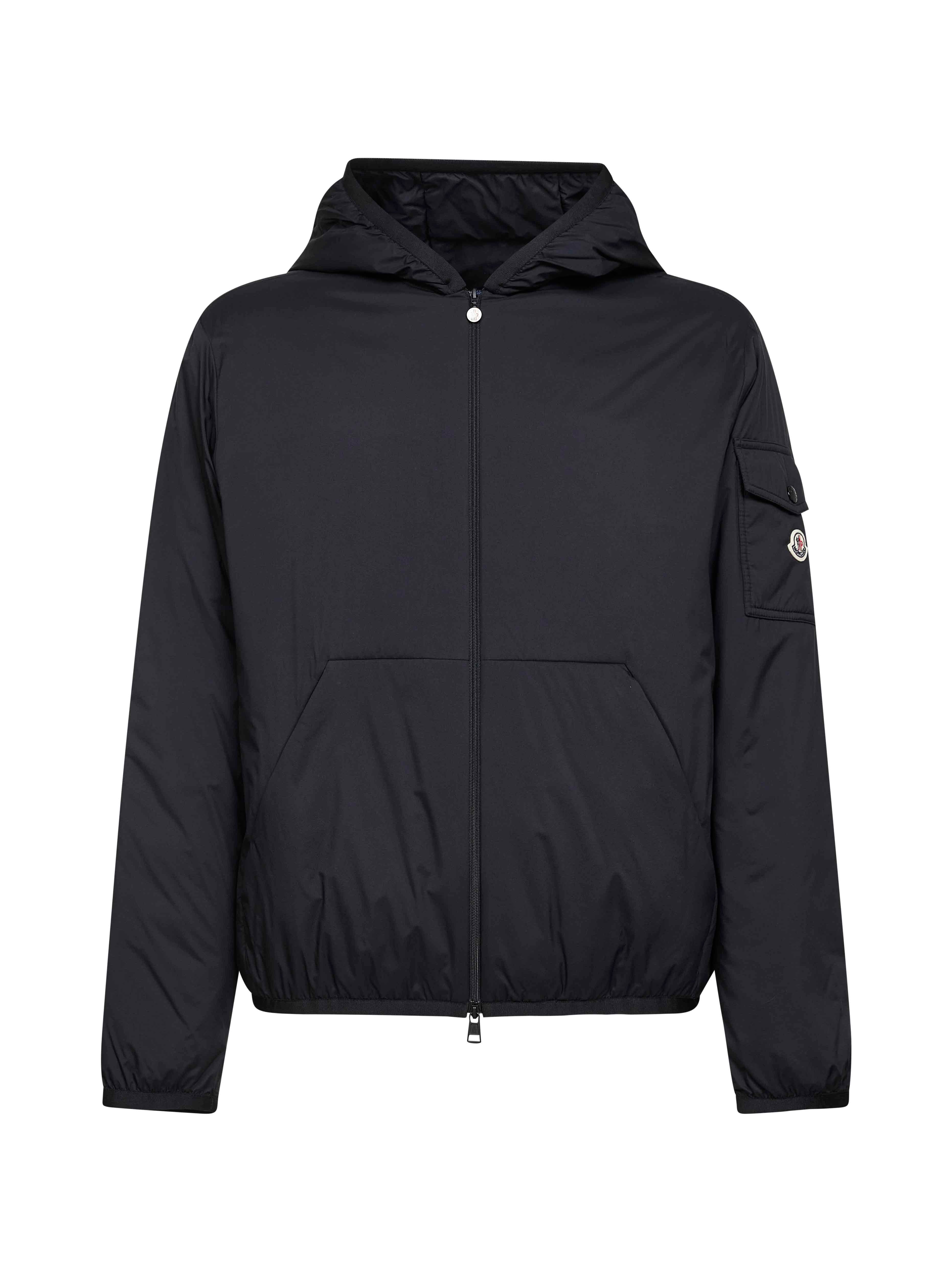 Black Monteynard hooded short down jacket – Daniello.com