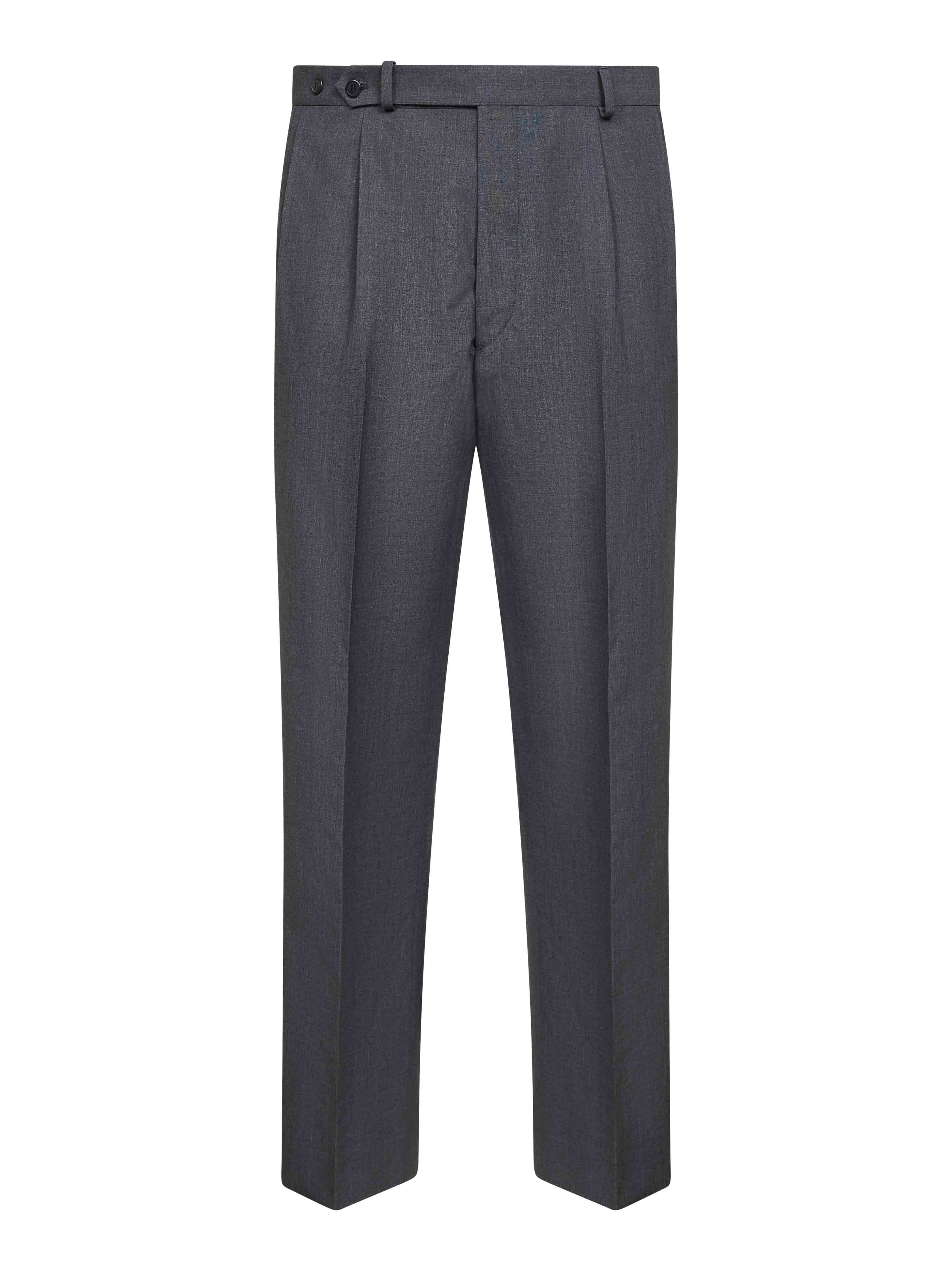 Slate virgin wool blend trousers – Daniello.com