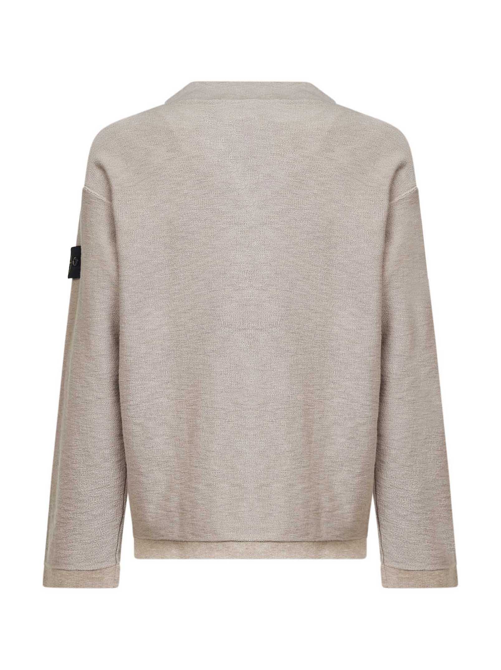 Desert textured cotton blend knit crewneck sweater – Daniello.com